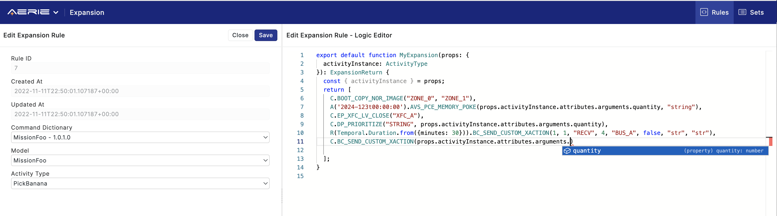 Expansion Rules Aerie Documentation